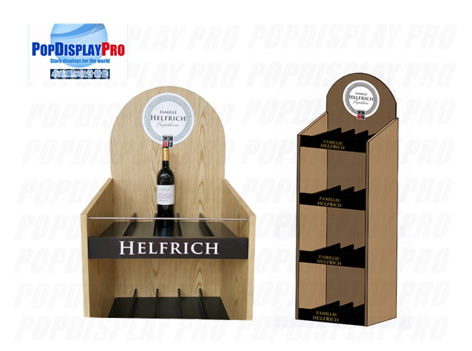 FSDU Shelving Red Wine Wood/MDF Permanent Merchandising Display Stand ...